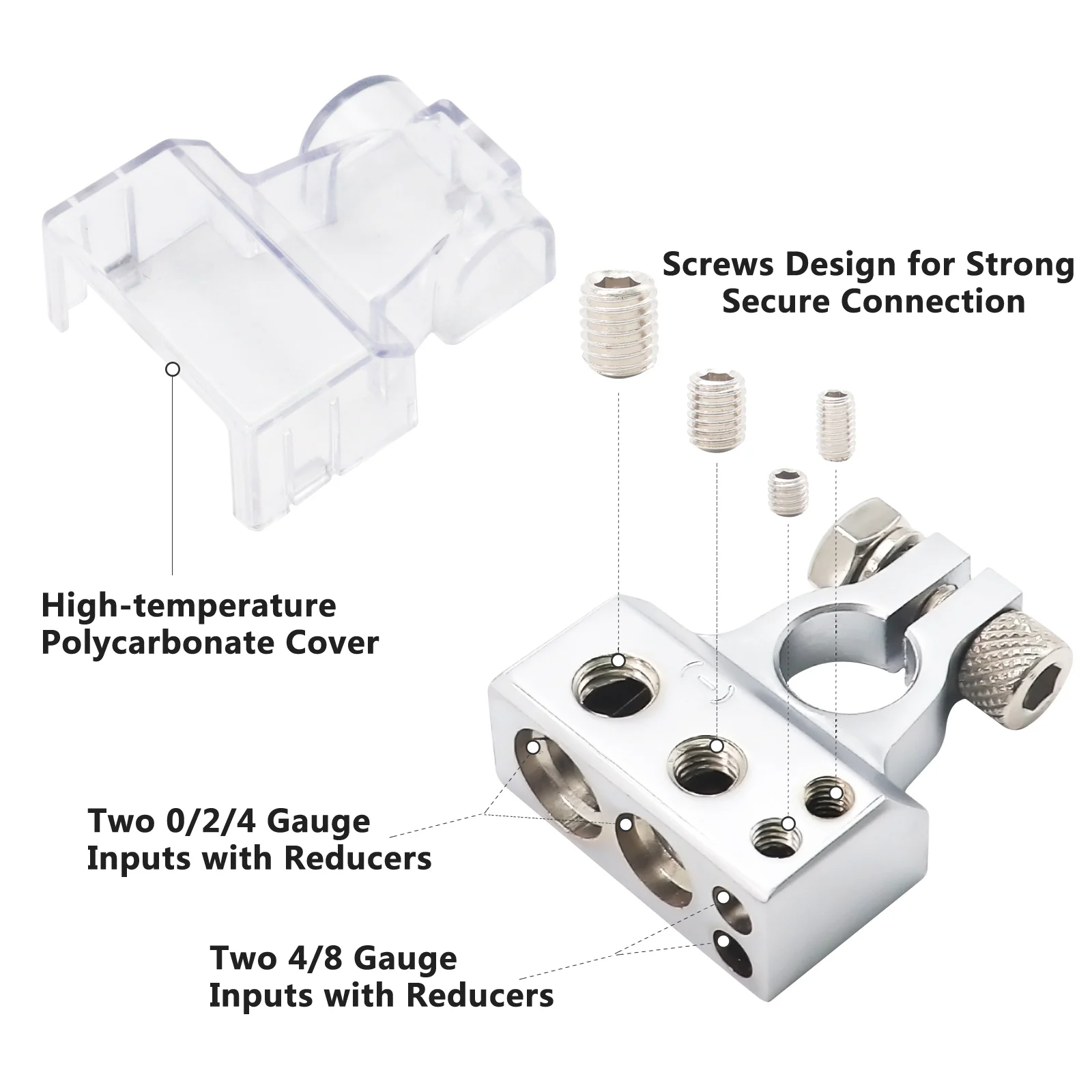 Classic Multiple Connection Battery Terminal With Oversized Convex ...
