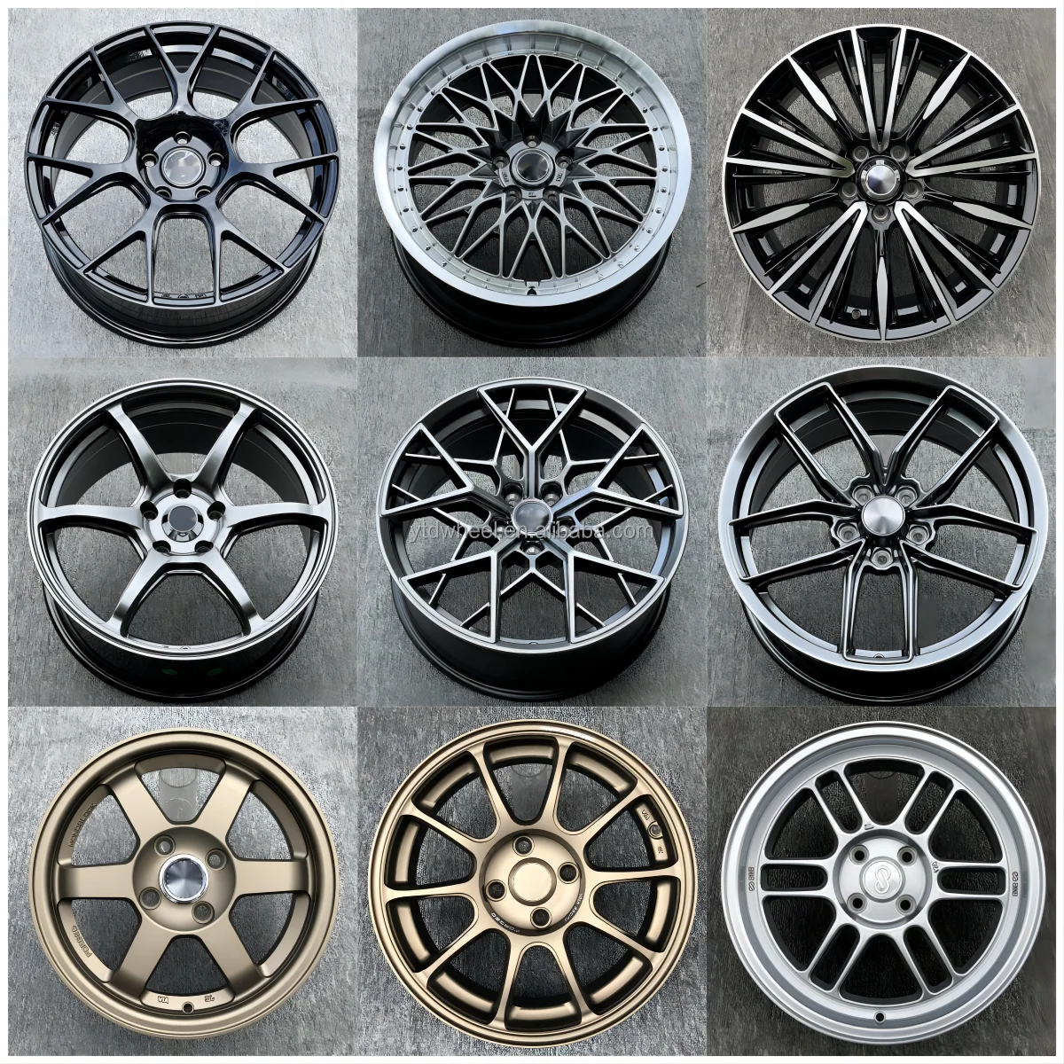 Ytd Ready To Ship Luxury Matt Black 15'' 4x100 4x114.3 Alloy Forged Rim ...