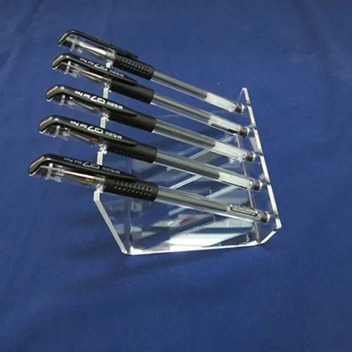 5-Slot Vertical Acrylic Brush Display Stand Acrylic Pen Display Stand ...