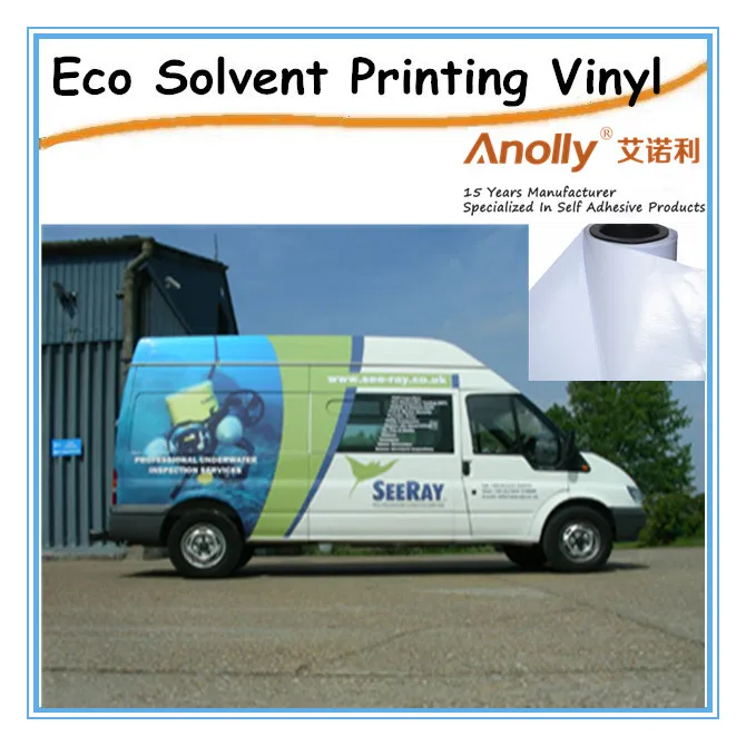 Outdoor Pvc Eco Solvent Printing Glossy/matte White Black Glue Self ...