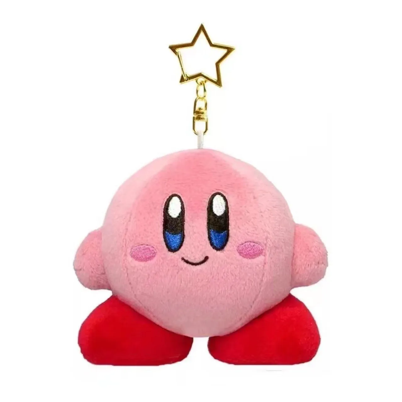 S1007 Cute Pink Kirby Keychain Fashion Star Kirby Plush Toys Keychain ...