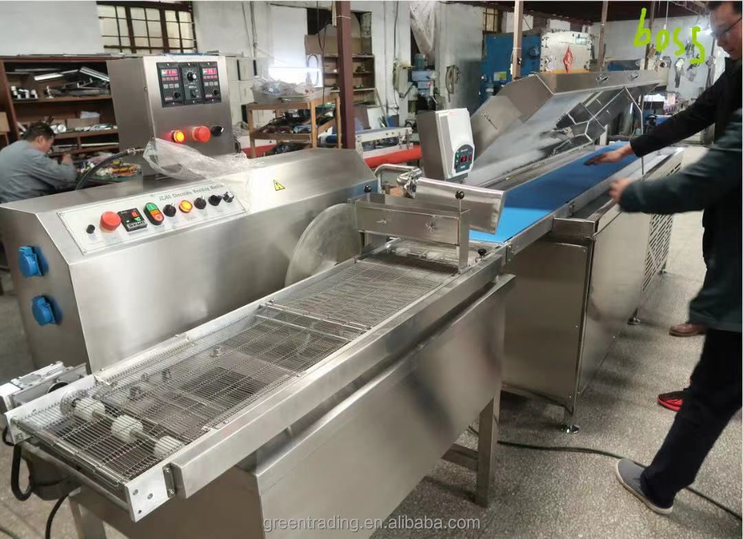 8kg 15kg 30 Small Chocolate Covered Enrobing Enrober Machine Cooling ...