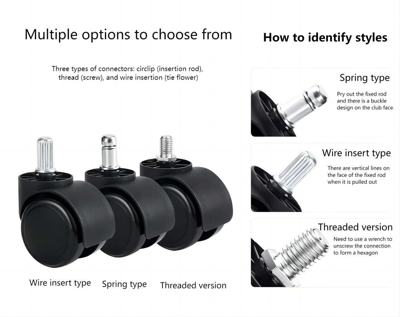 Swivel Caster Locking Caster Heavy Duty Metric M8 20mm Threaded Rod ...