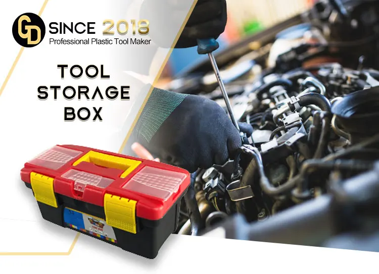 Plastic Tool Box - Durable Storage for Household Tools