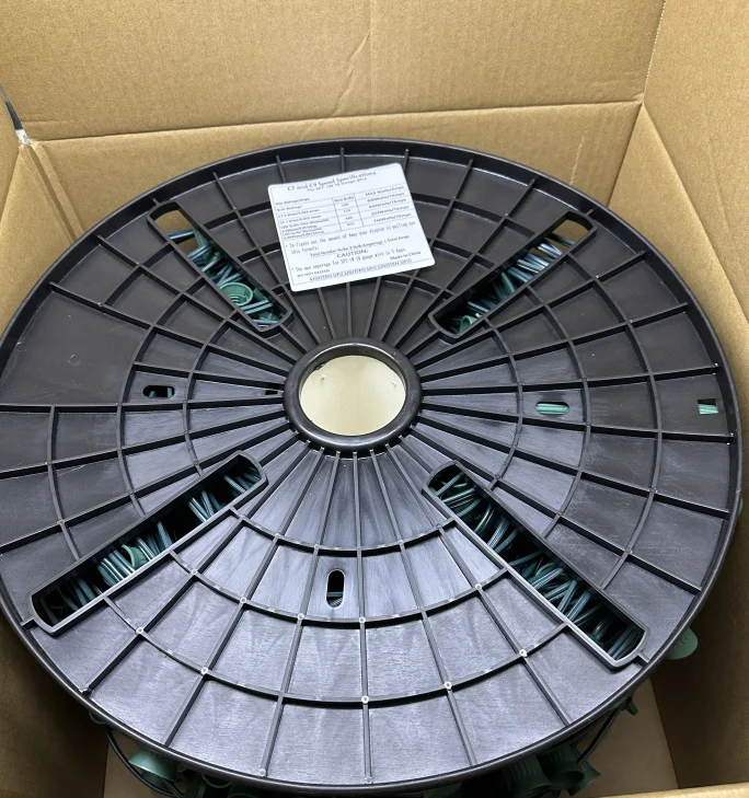 C9 E17 12" Spacing Green Wire 1000ft Spool Spt1 Spt2 Cable For Outdoor ...