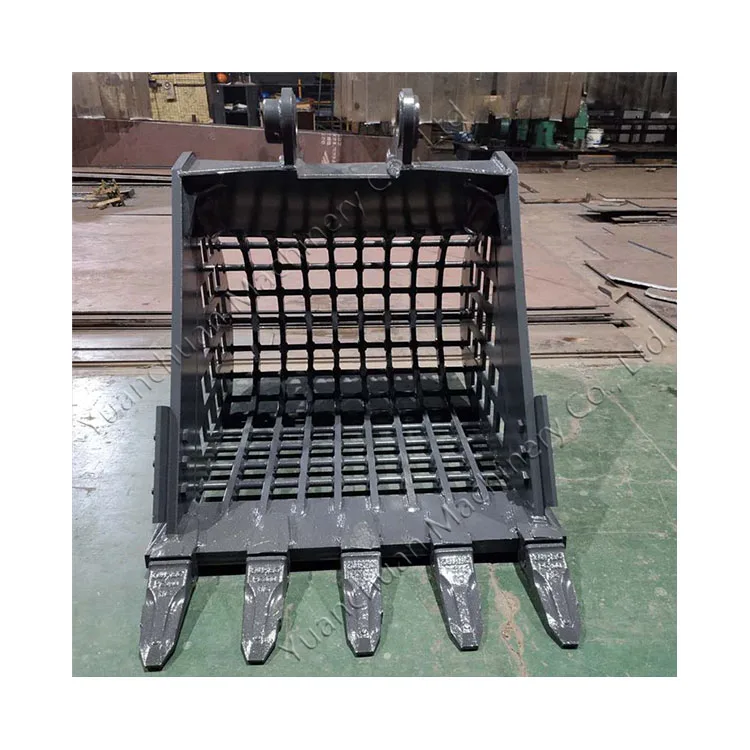 Rotary Grid Bucket Excavator Grid Screen Bucket Garbage Cleaning Ditch ...