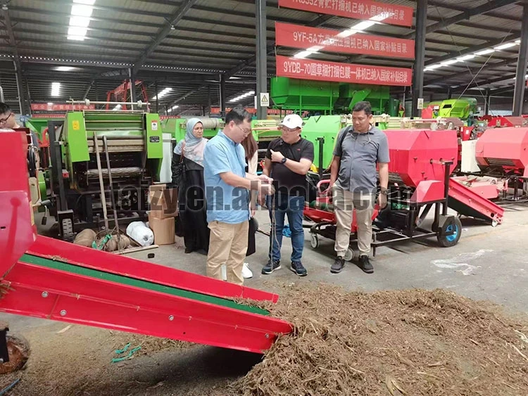 PLC Controlled Full Automatic Electric Mini Round Silage Baler Machine ...