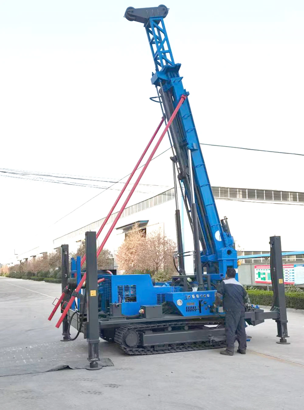 Depth 1000m Crawler Rotary Portable Hydraulic Water Well Drilling Rig ...