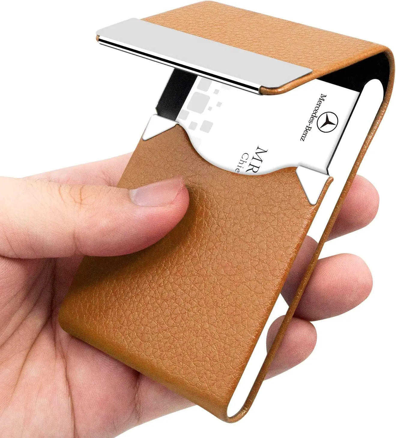 Custom Company Logo Business and Promotional Gift Name Card Holder PU ...