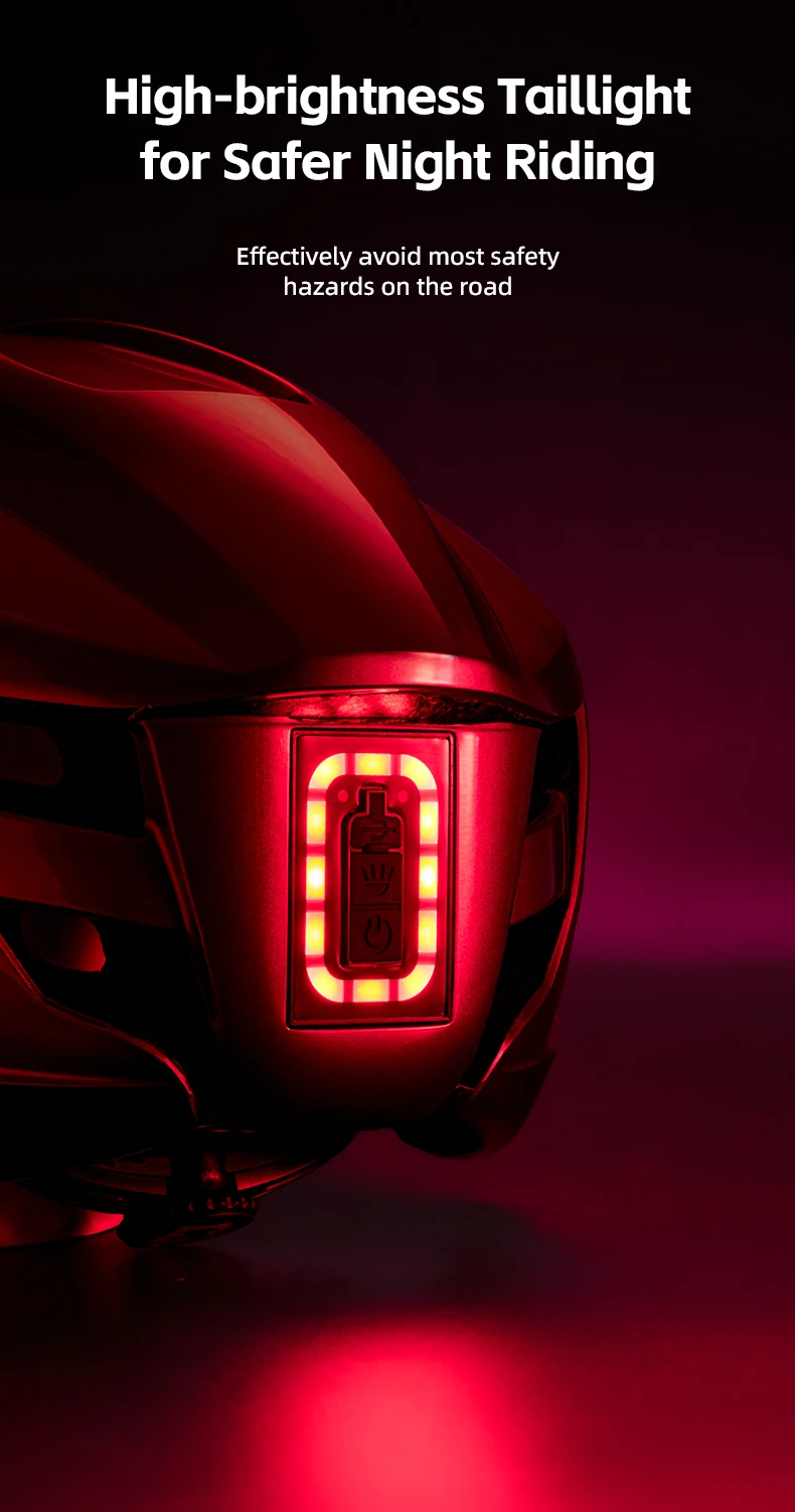 ROCKBROS Bike Helmets with LED Lights - Safe Cycling
