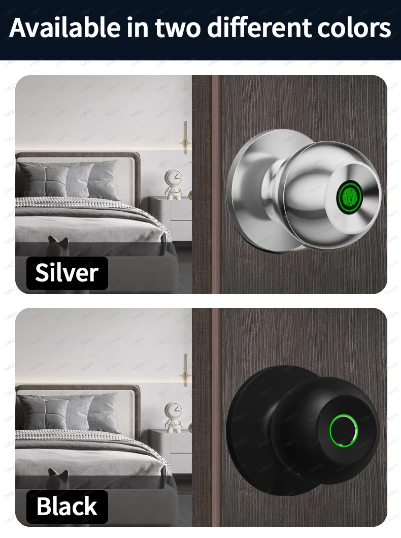 Spherical Smart Lock Fingerprint Wifi Tuya App Digital Spherical Smart ...
