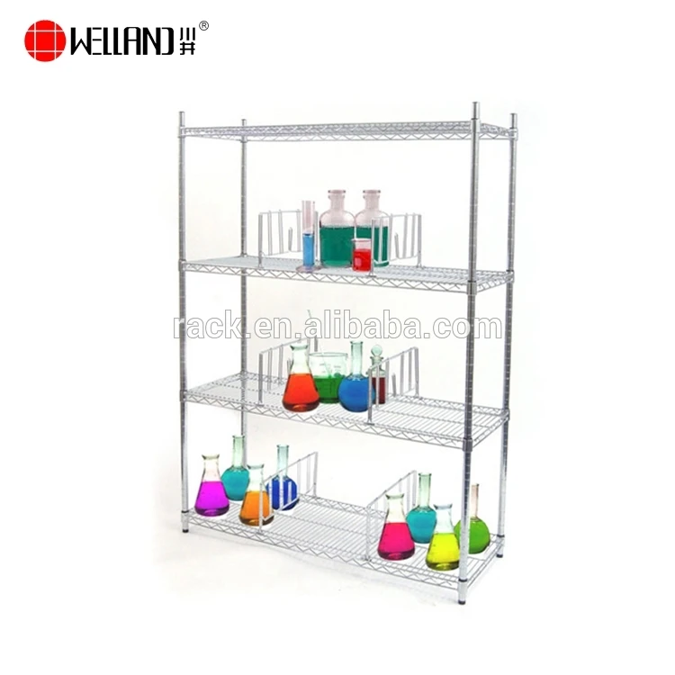 Lab Metal Chemical Wire Storage Rack Shelving,Stainless Steel Storage 4 ...