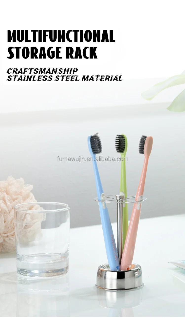 Stainless Steel Standing Toothpaste Dispenser Multi Functional Metal ...