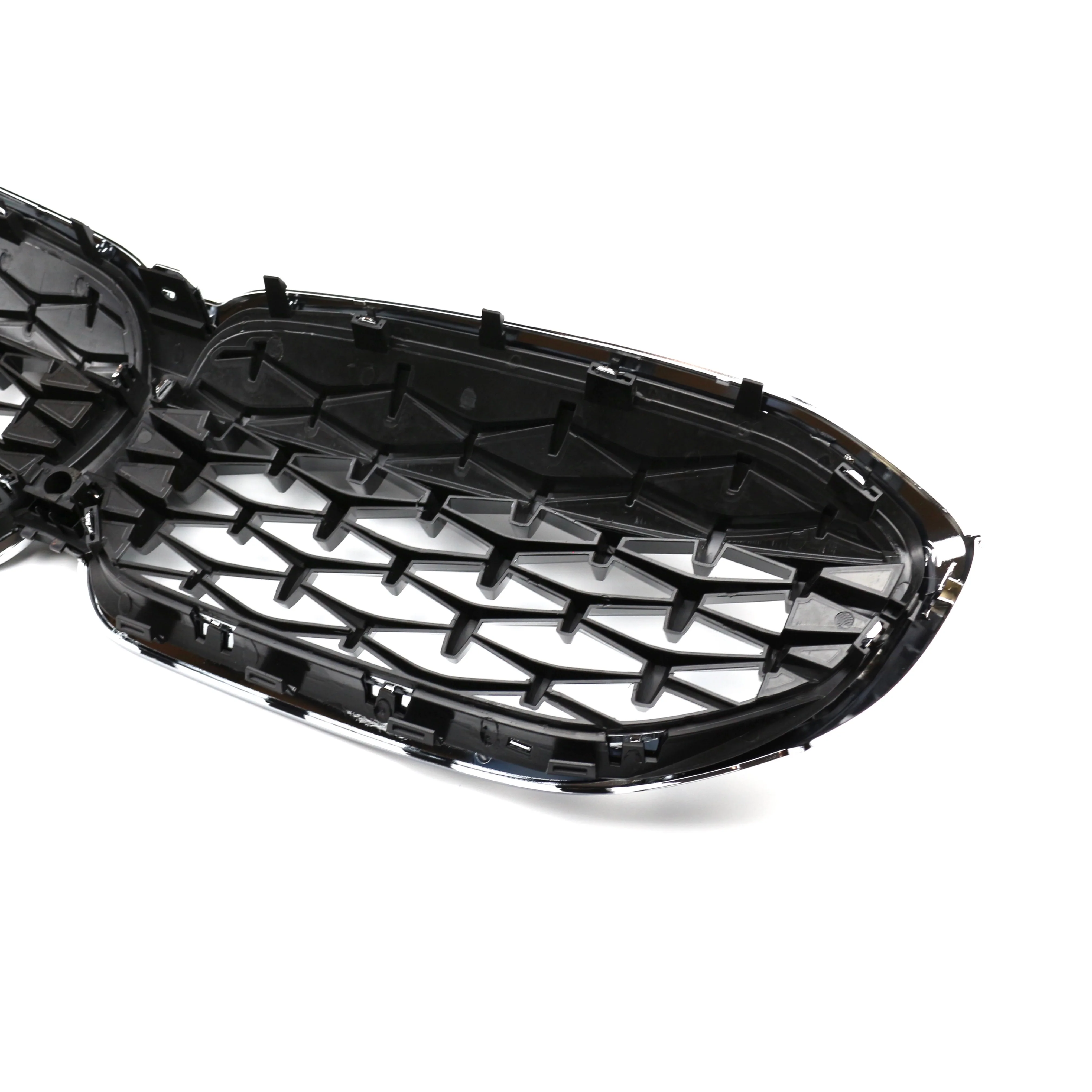 Car Front Bumper Grill Abs Grill Silver Diamond Style Car Front Grille ...