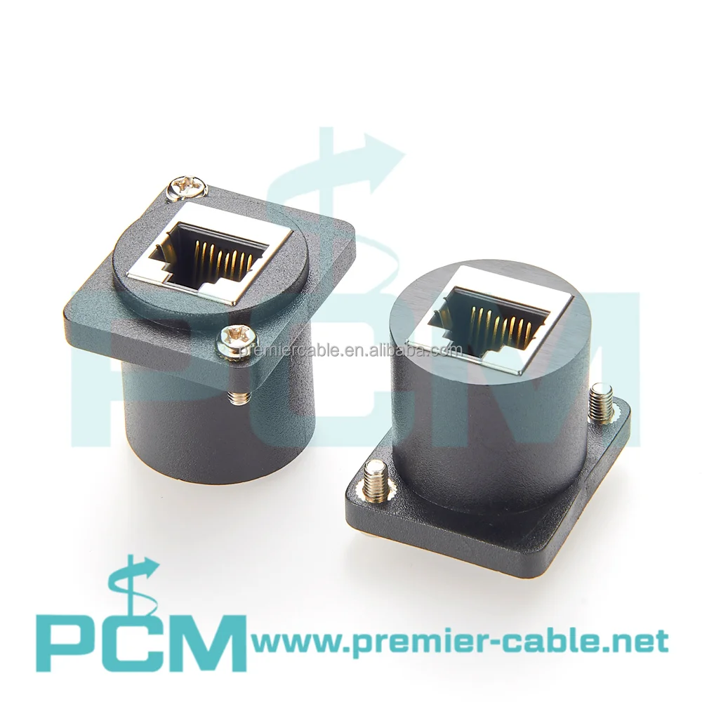 XLR Panel D-Type Panel Mount RJ45 LAN Port - CAT5E/CAT6