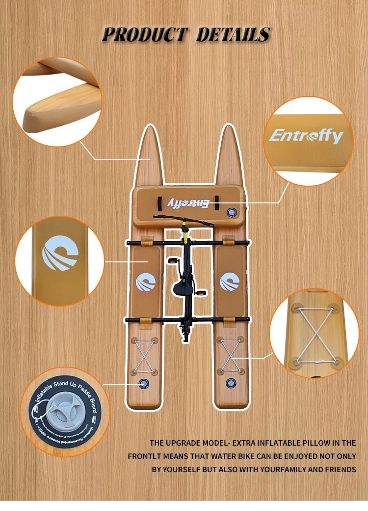 2023 Hot Selling Outdoor Floating Water Bikes for 2 Adults