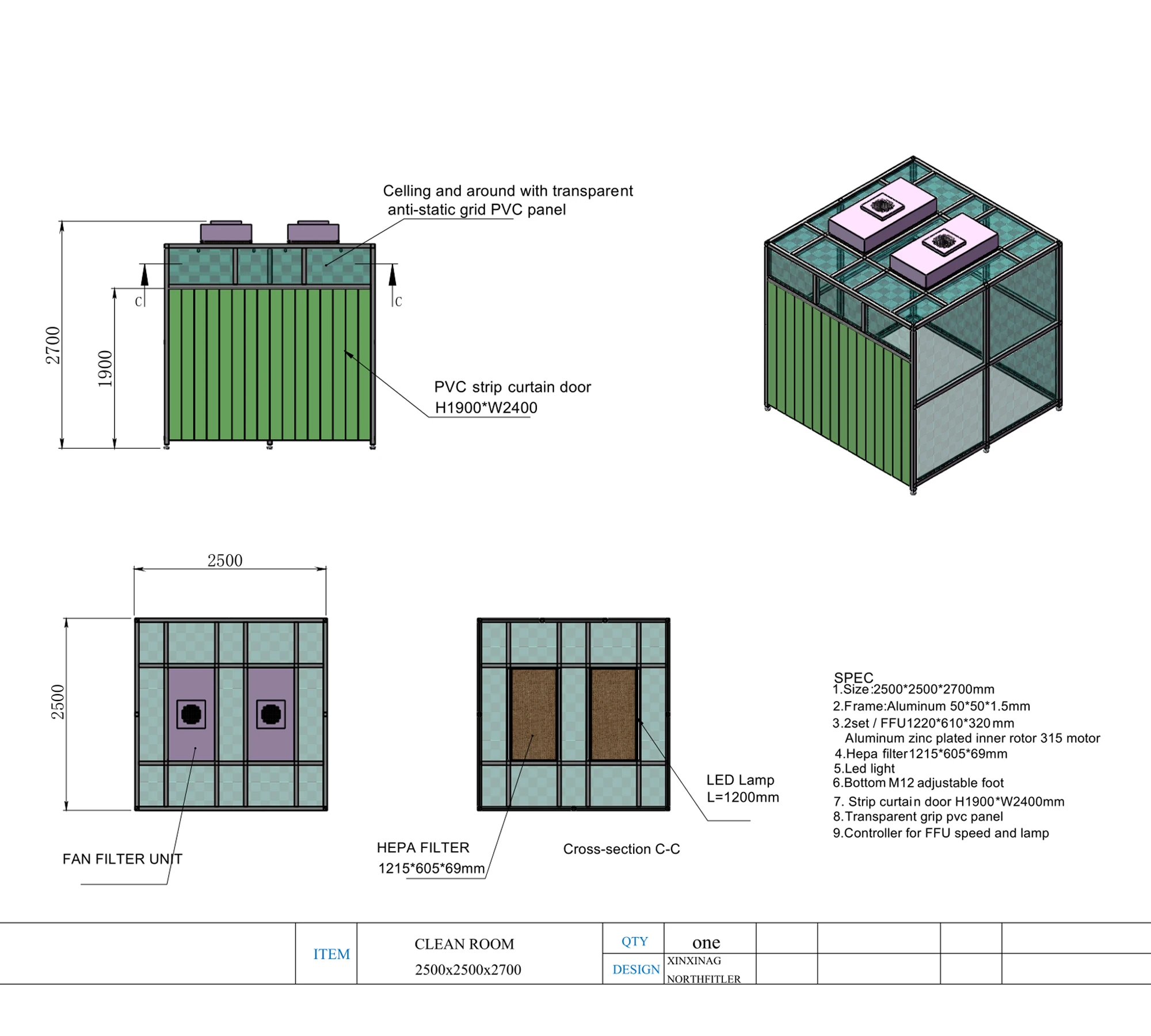 Clean Room Tent with Pass Box - Ideal for LAB & Industry