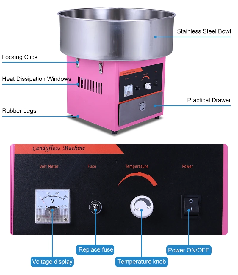 High-productivity Cotton Candy Machine - Automatic & Durable