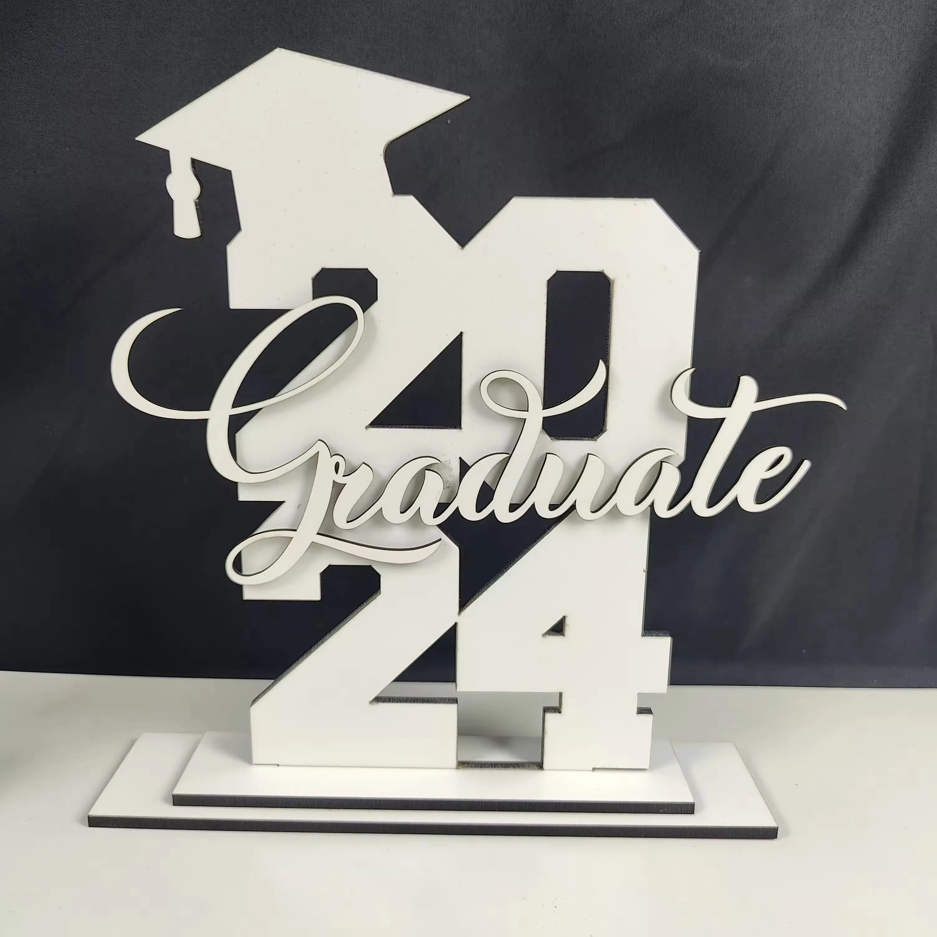 Sublimation White Plain 2024 Graduation MDF Blanks Photo Frames for ...