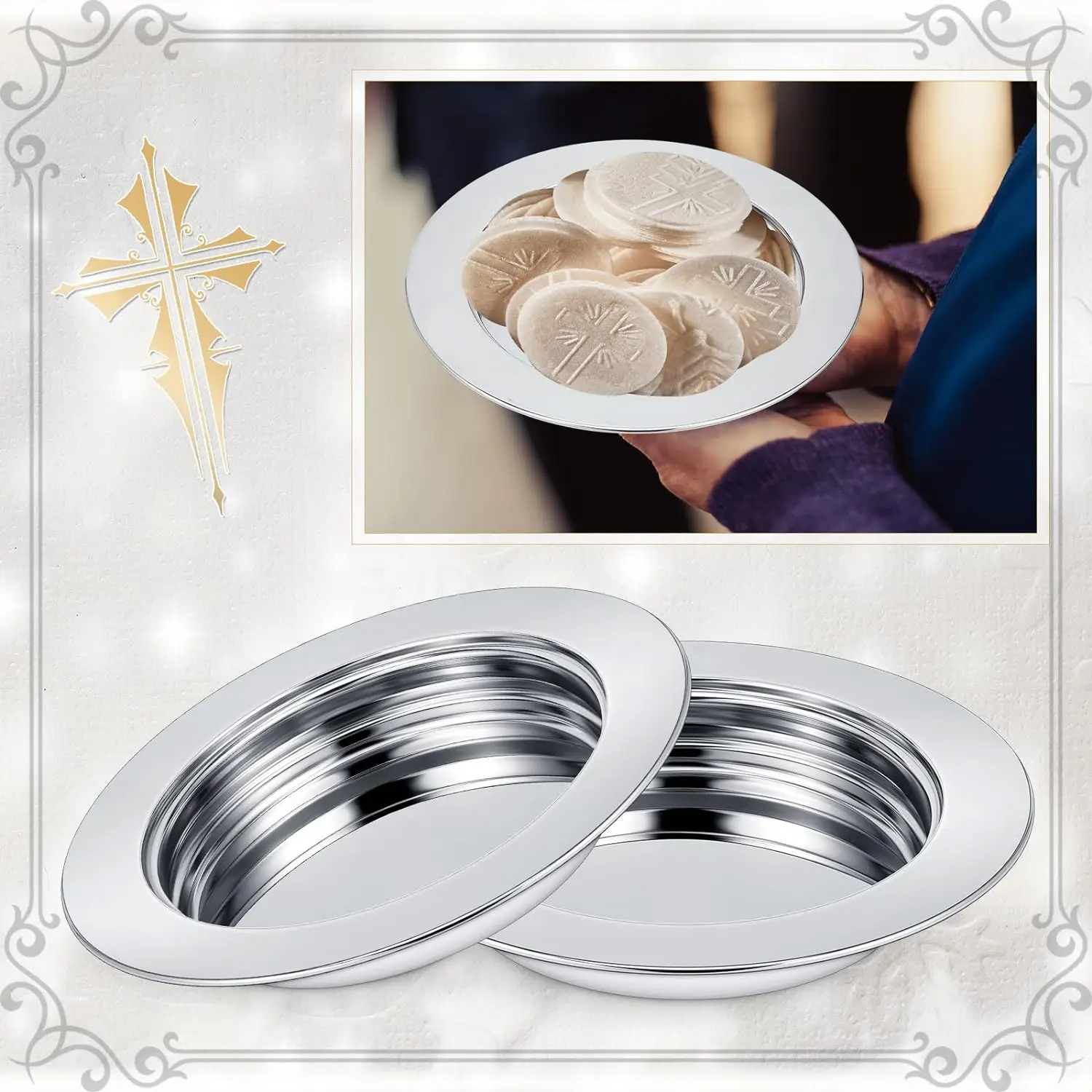 Church Communion Ware Sets 5 Layer Stainless Steel Communion Serving ...