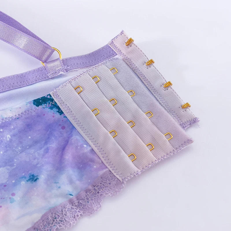 Customized Underwear Push-Up Nylon Microfiber Bra Sets Ink Print and ...