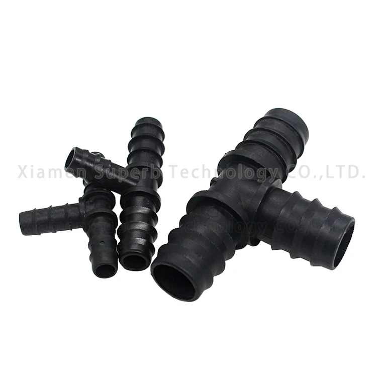 Agricultural Irrigation Plastic Pipe Connector Barbed T Type Drip ...