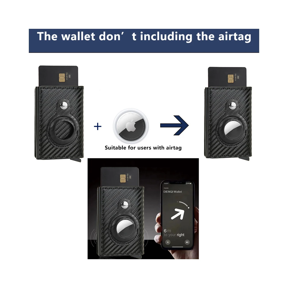For Apple Airtag Wallet With Location Tracking Function Ultra-thin ...