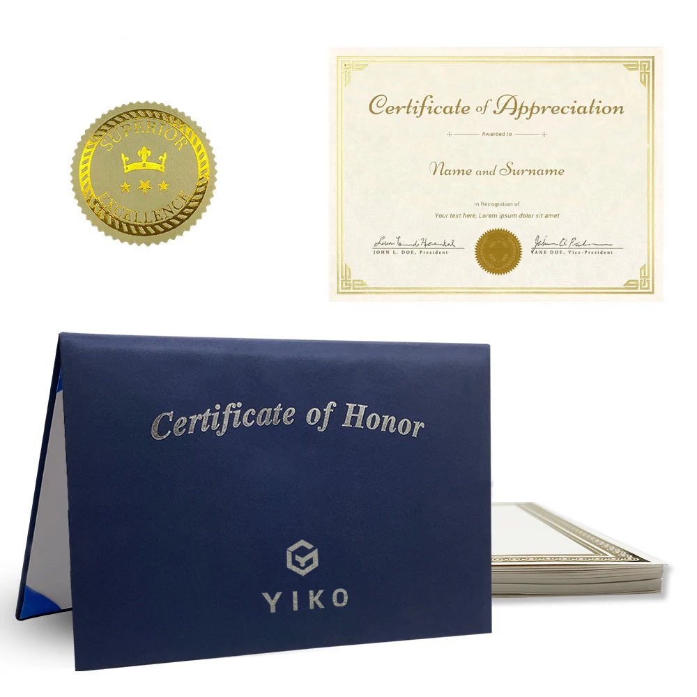 A4 Custom Diploma Certificate Of Appreciation Paper And Transcript With ...