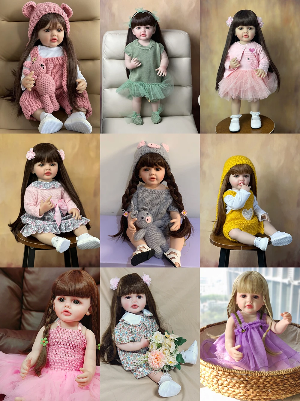 Realistic Full Body Muecas Recin Nacido Bebes Reborn Toddler Soft Toy ...