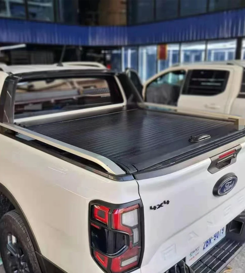 pickup retractable truck tonneau cover roller shutter lid for ford ...