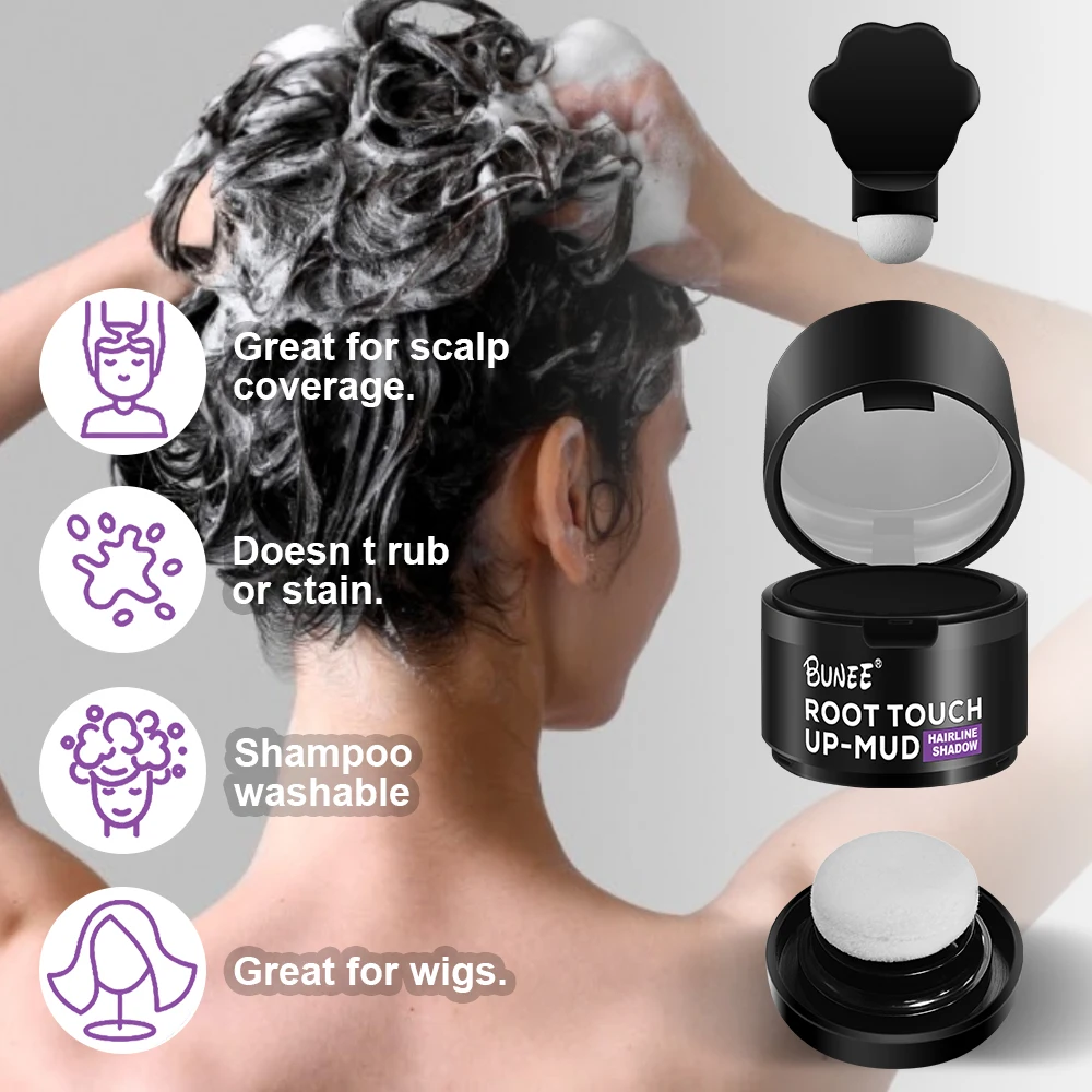 6.5g Waterproof Hair Root Concealer With Puff Hair Dye Touch Up ...