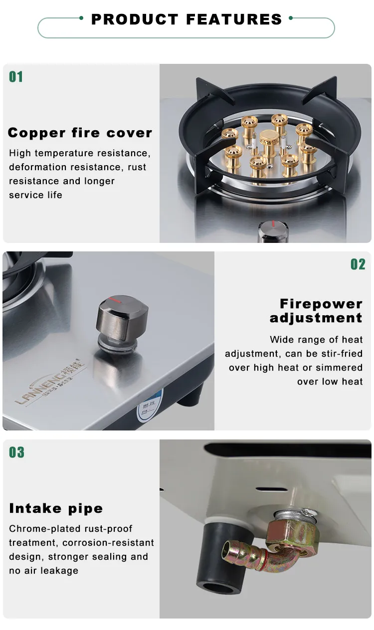 Portable Single burner Biogas Stove Energy-Saving Stainless Steel ...