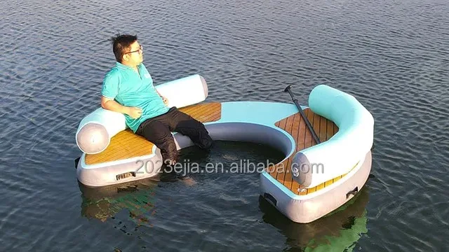 2024 New Inflatable Swim Island Floating Boat Mats Raft Inflatable Dock ...