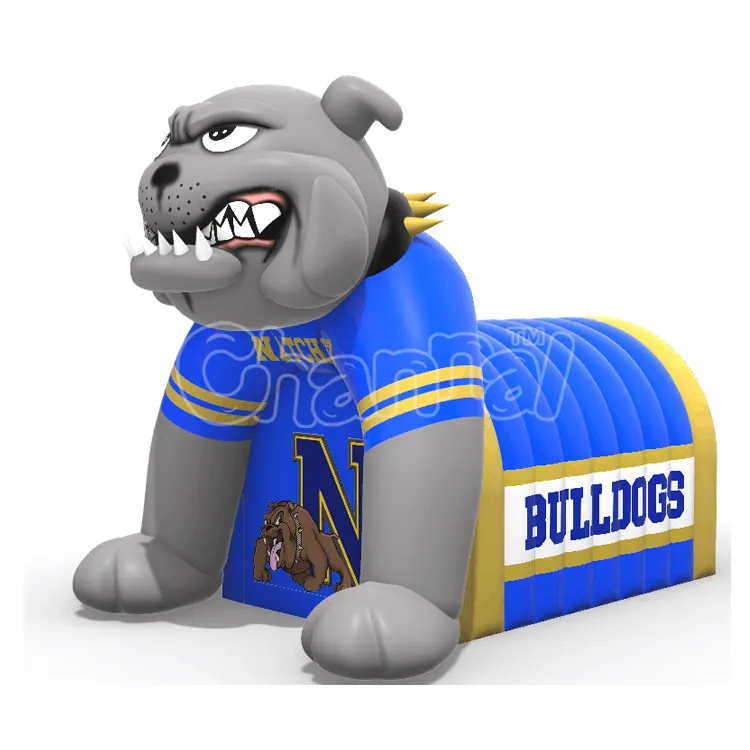 Customized Outdoor Inflatable Bulldog Tunnel Inflatable Helmet Tunnel ...