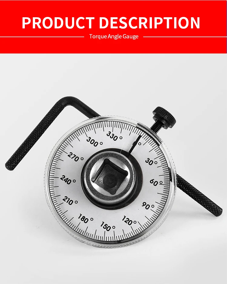 1/2 Inch Torque Wrench Angle Gauge Tool 360° Adjustable 1/2" Drive ...