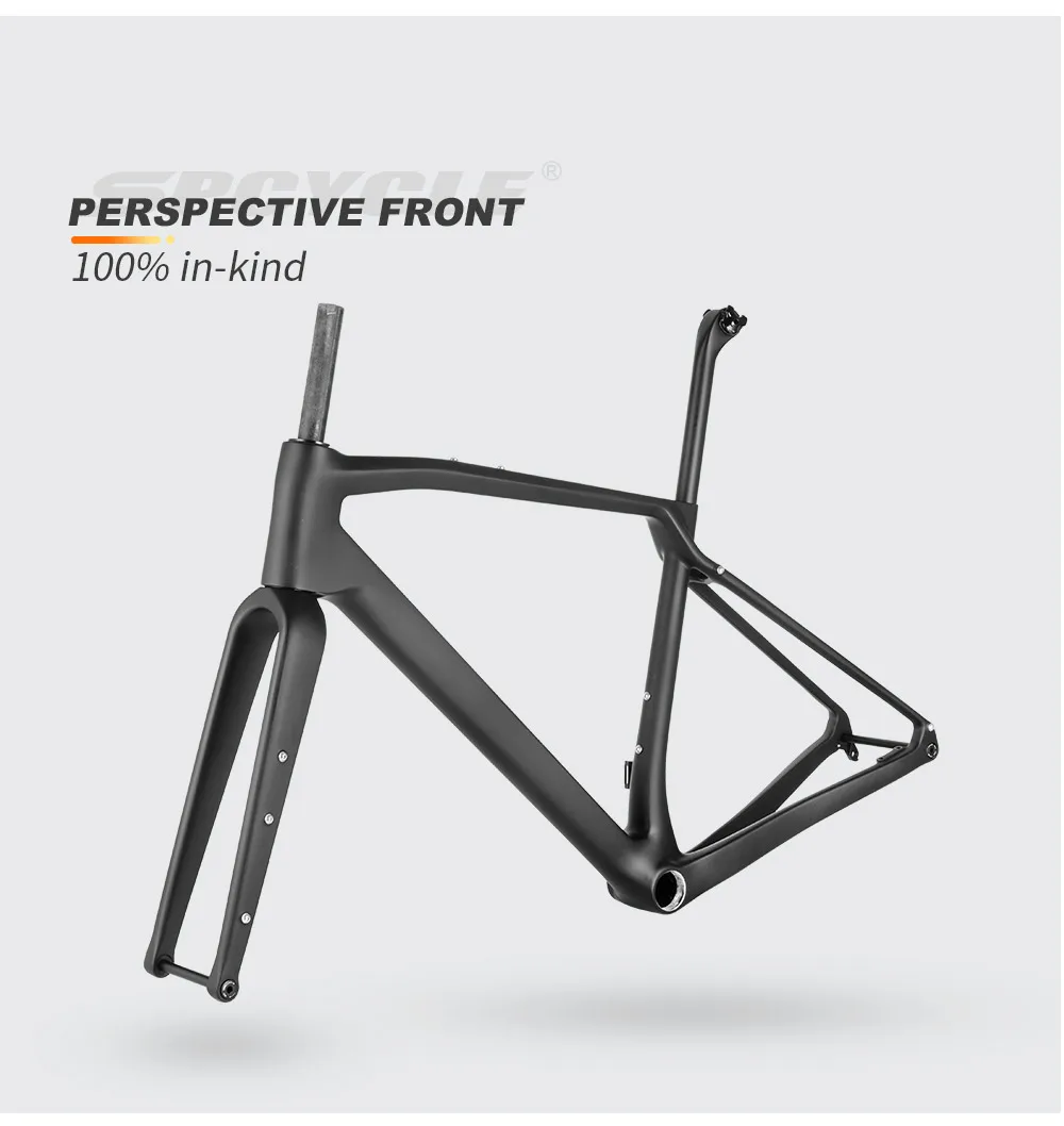 2023 New Full Carbon Cyclocross Gravel Bicycle Frame T1000 Carbon Fiber ...