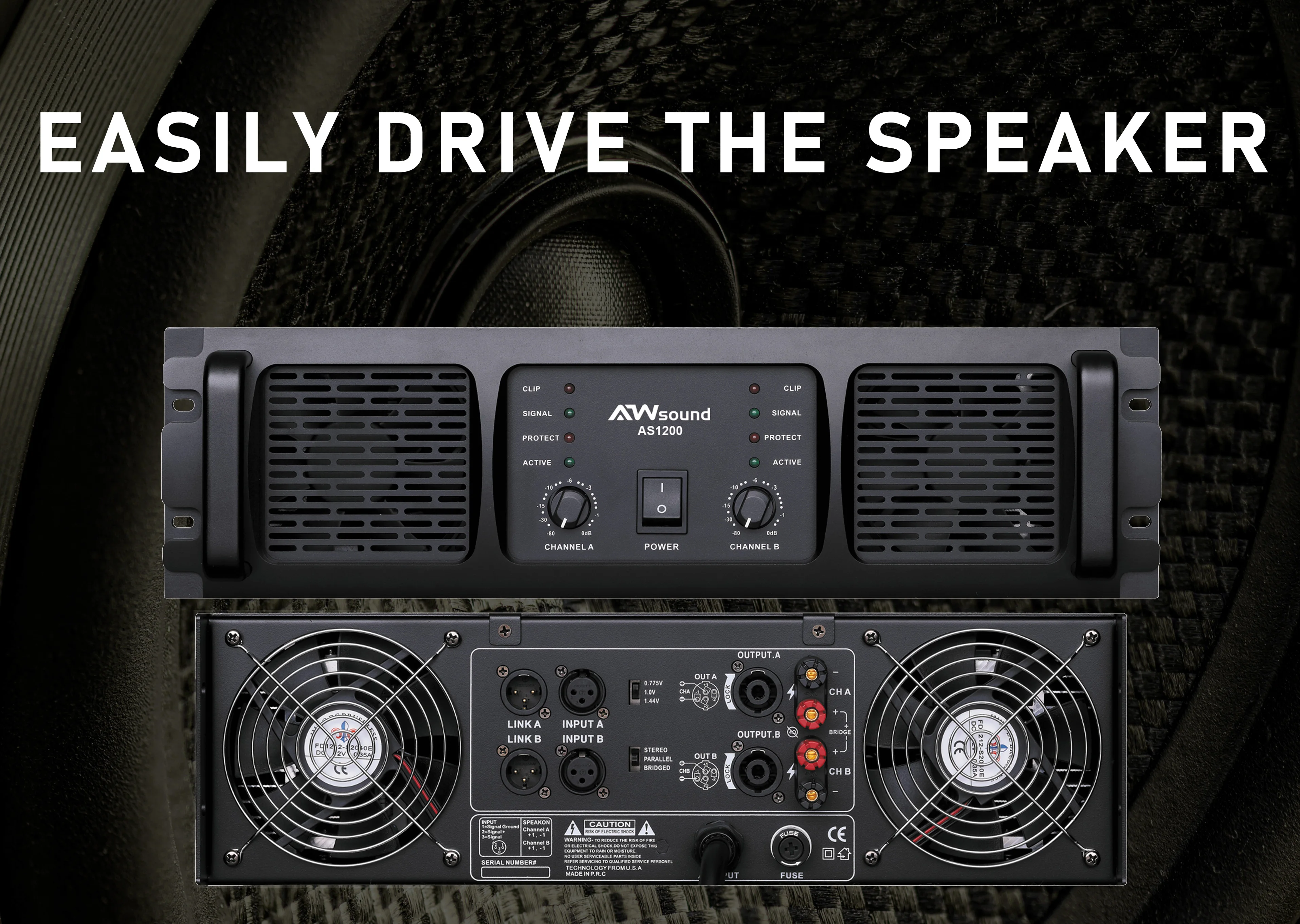 AUWAY AS1800 2 Channel Stereo Integrated Power Amplifier, Class H ...