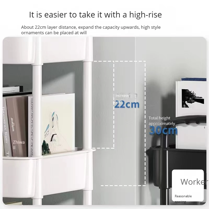 Small Cart Storage Rack,Floor Standing,Household Multi-layer Baby ...