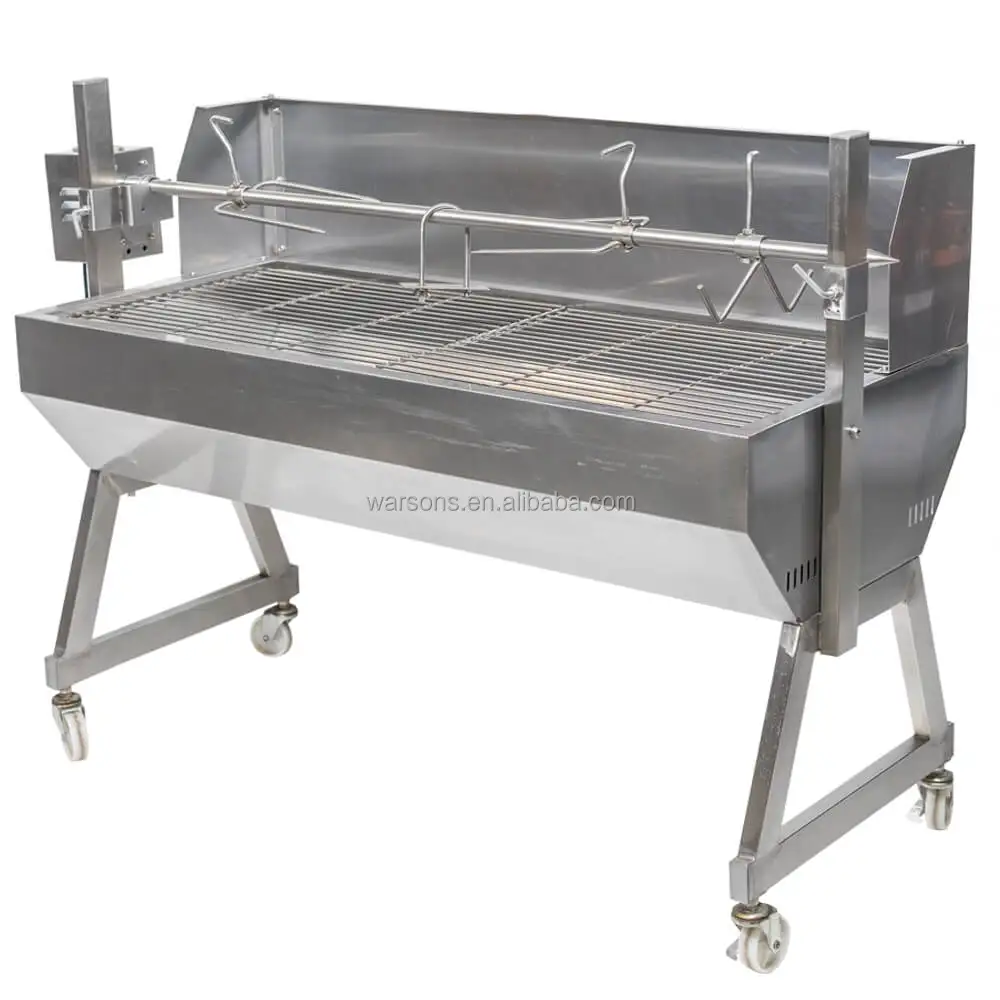 Flaming Coals 1200mm Stainless Steel Charcoal BBQ Grill