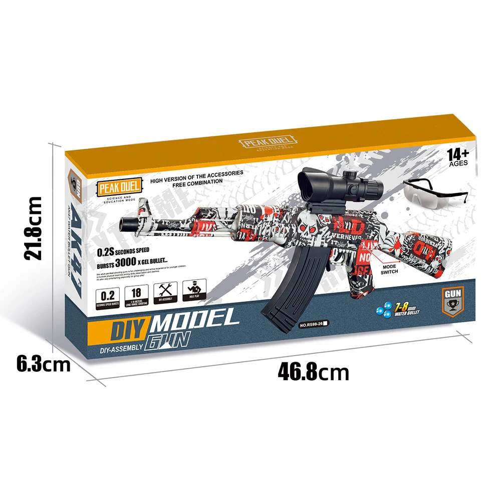 Ak47 Akm M416 Water Gel Gun Toys Splatter Ball Gun Electric Kids Outdoor Toy Plastic Guns - Buy ...