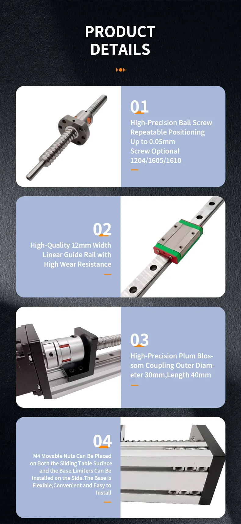 GX40 Ball Screw Slider Straight Slide Module Moving to the Repeater ...