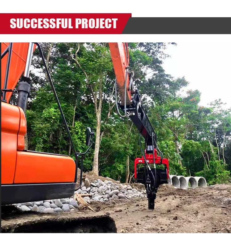 Easy Rotatable Sheet Pile Driver For 30 Ton Excavator - Buy Vibratory ...