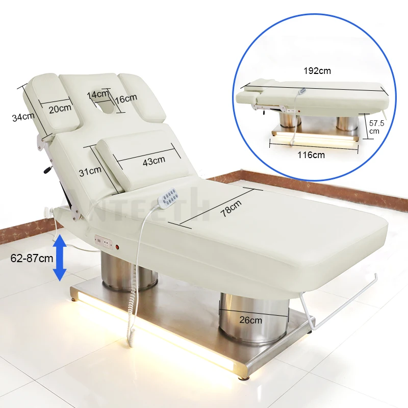 Luxury 4 Motor Stainless Steel Base Heating Electric Treatment Beauty ...