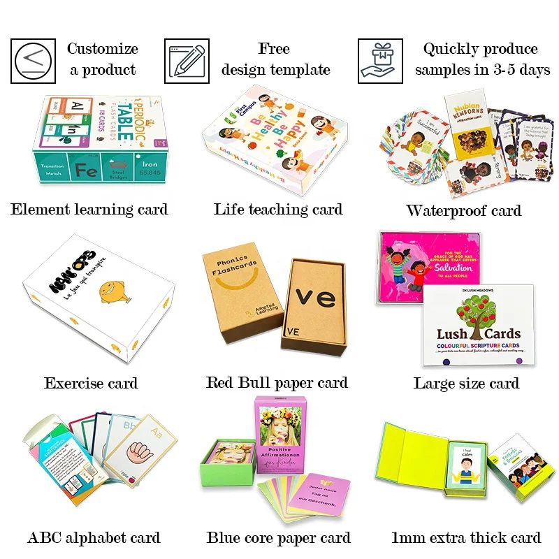 Customized Alphabet Cognitive Sight Flash Card Learning Toys for Kids ...