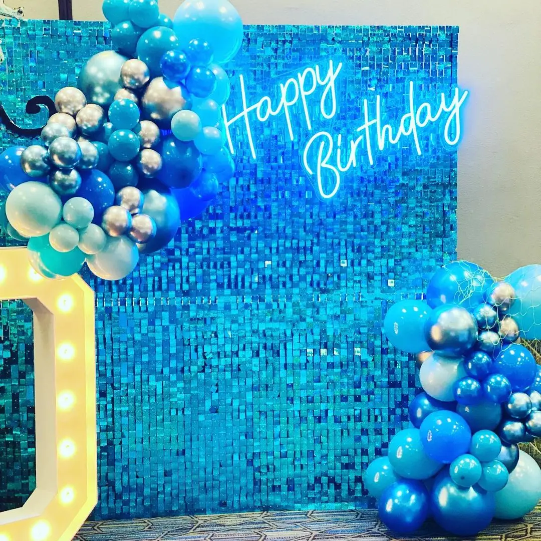 Customization Sequin Pvc Mirror Effect Shiny Sequin Wall Panel Backdrop ...