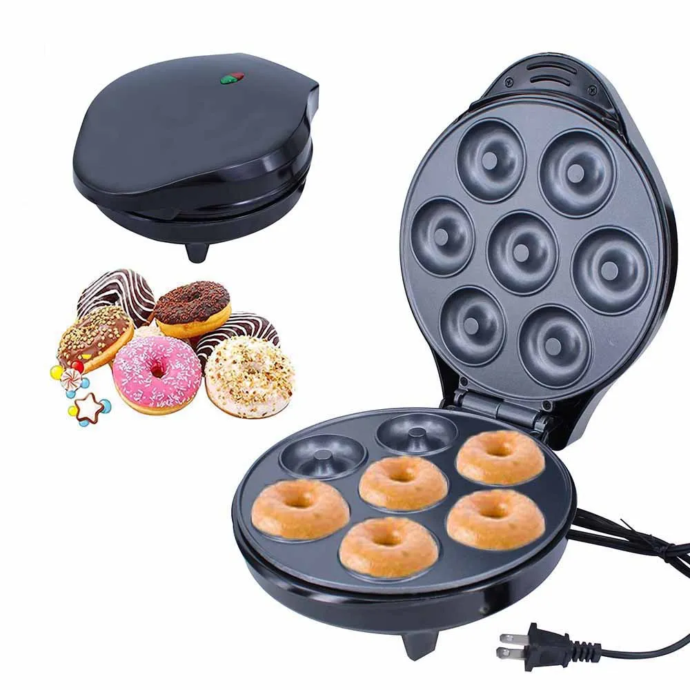 7 Holes Breakfast Machine Electric Donut Cookie Muffin Cake Maker With ...