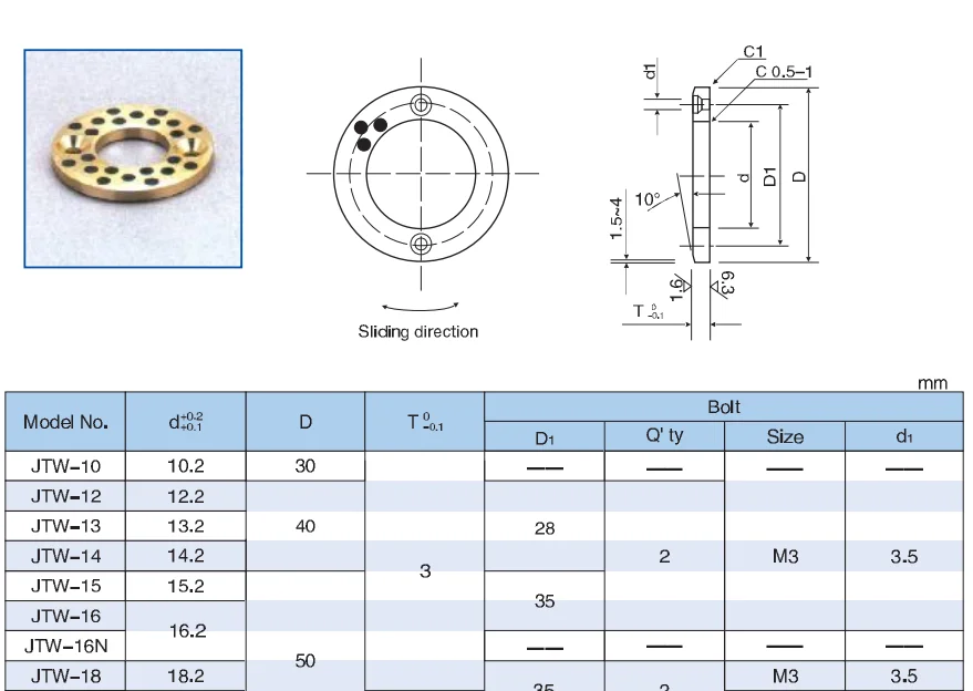 Bronze Slide Bearing Lower Arm Bushes for High Load