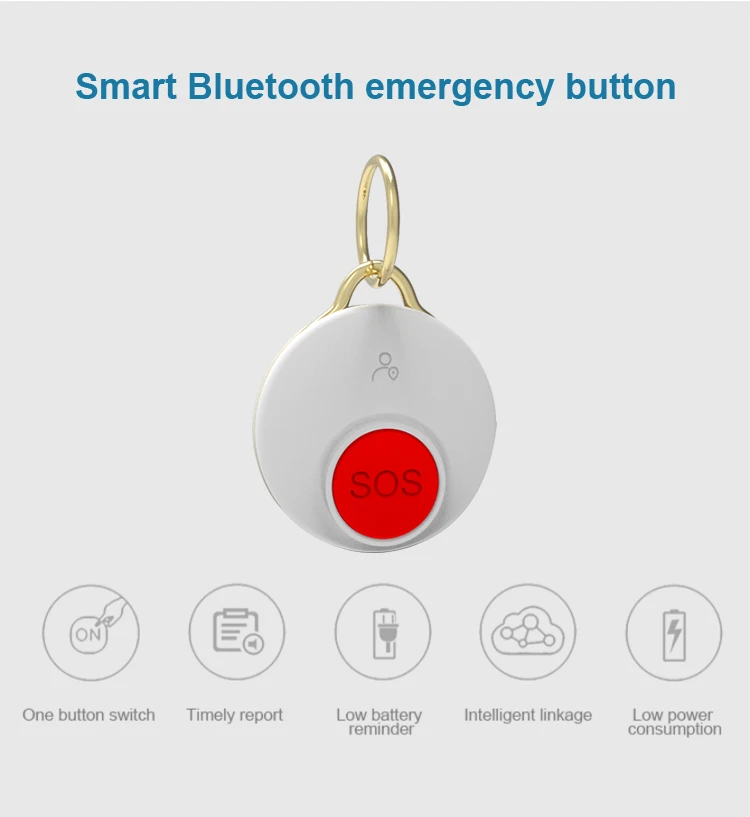 Portable Ble 5.0 Wireless Bluetooth Smart Alarm Emergency Buttons Call ...