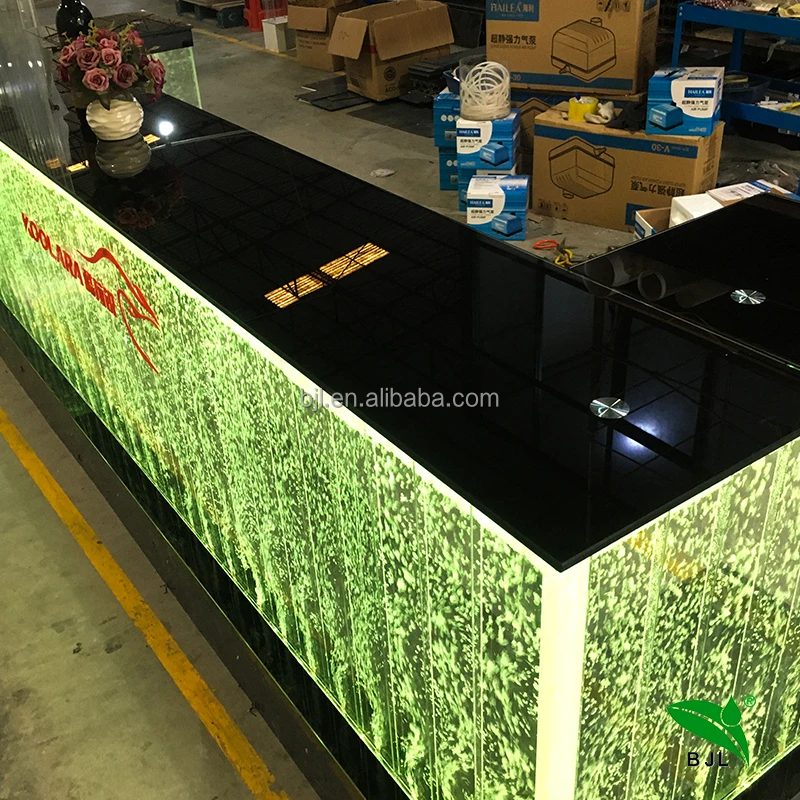 Modern LED Lighting Aquarium Bubble Wall Bar Counter - Stylish Bar ...
