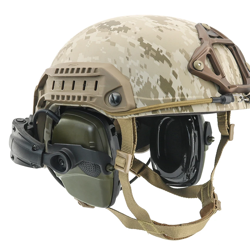 Tactical Electronic Shooting Earmuffs ARC Rail Tactical Helmet Bracket ...